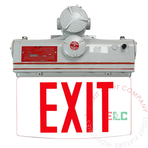 Exit Sign | Hazardous Location C1D1 | Gray Housing [ELSM-C1D1] | Light ...